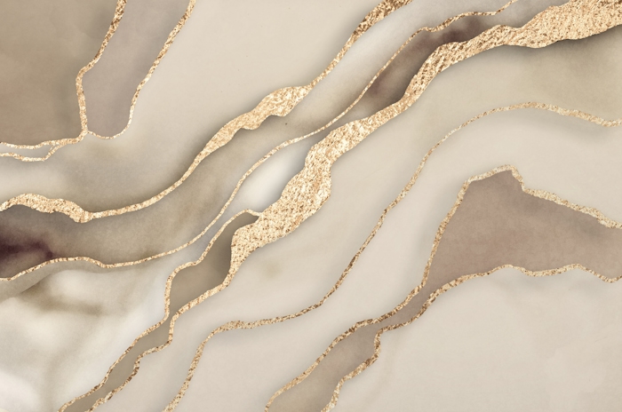 Sophisticated Gold Beige Marble Wallpaper