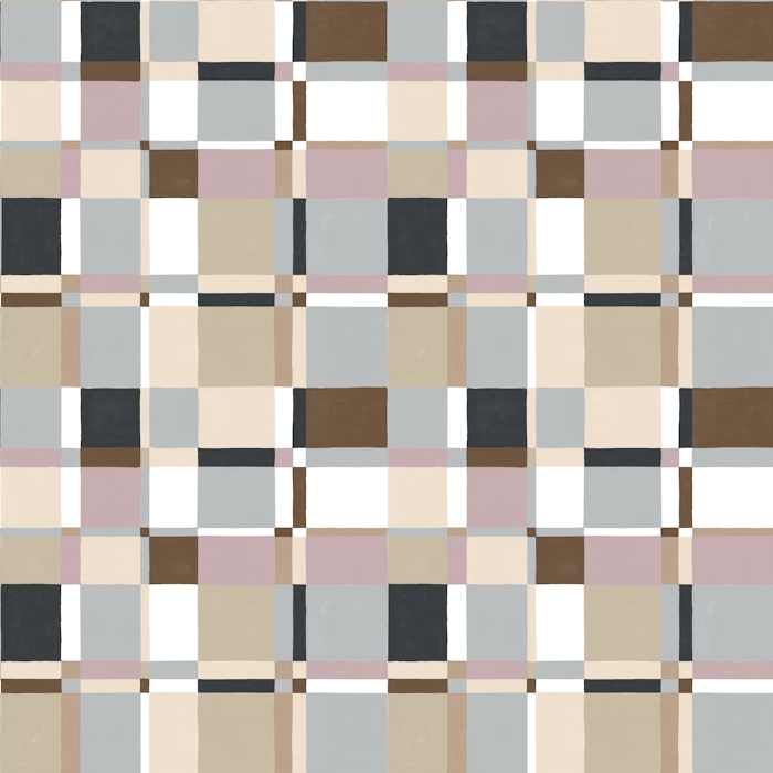 Neutral Plaid Wallpaper for Modern Interiors