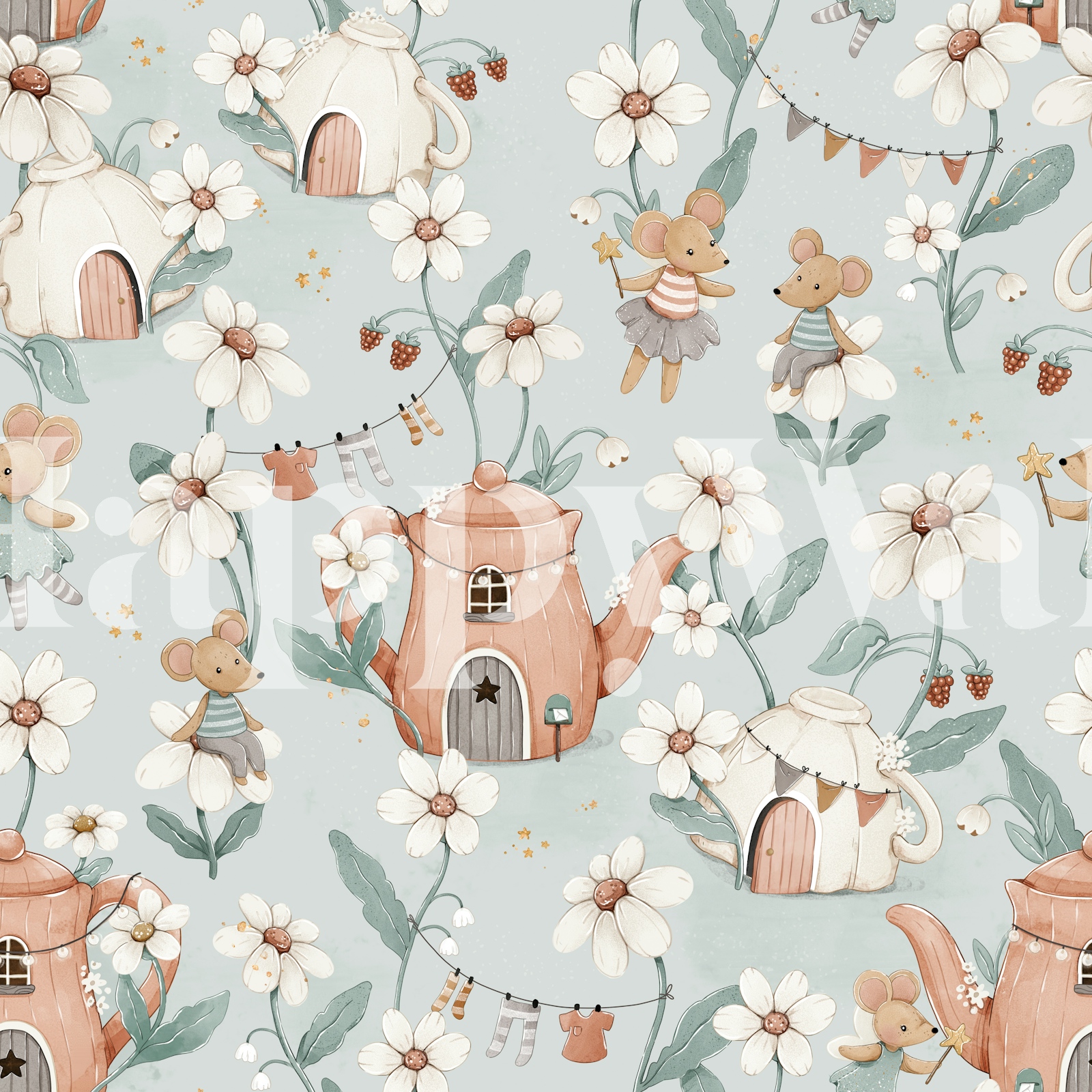 Secret Tiny World - mint | Happywall.com