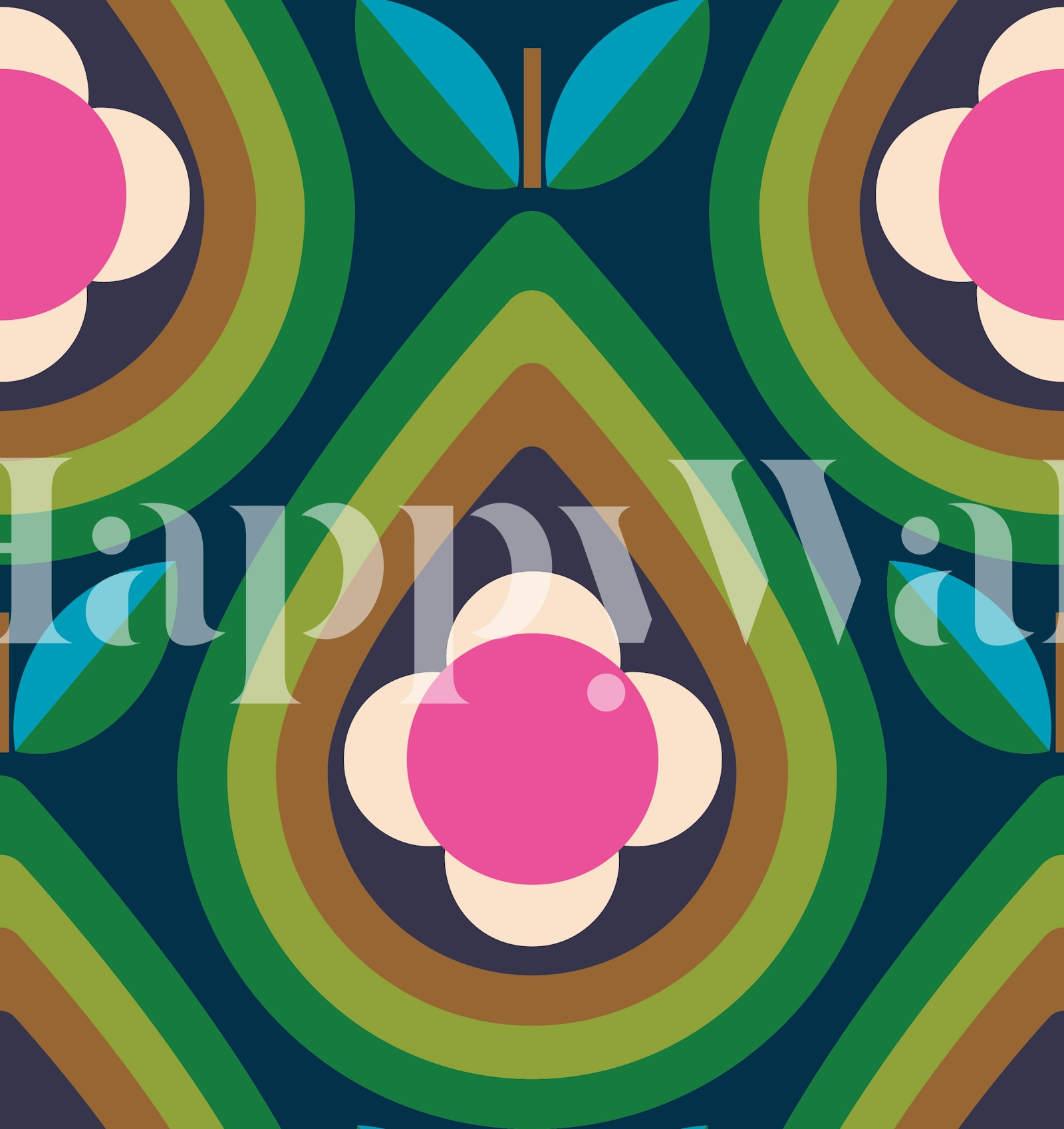 Tear Drop Flowers Wallpaper - happywall.com
