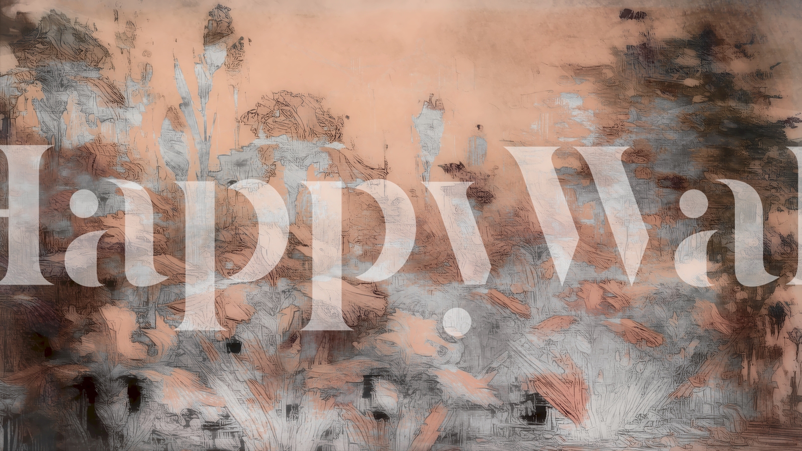 Antique Copper Wildflowers | happywall.com