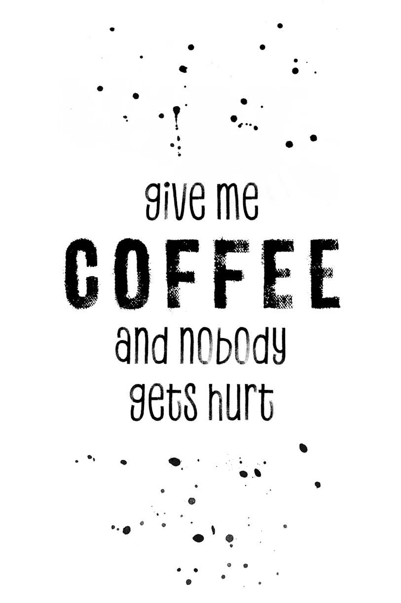Give Me Coffee Wallpaper | Buy Online on Happywall