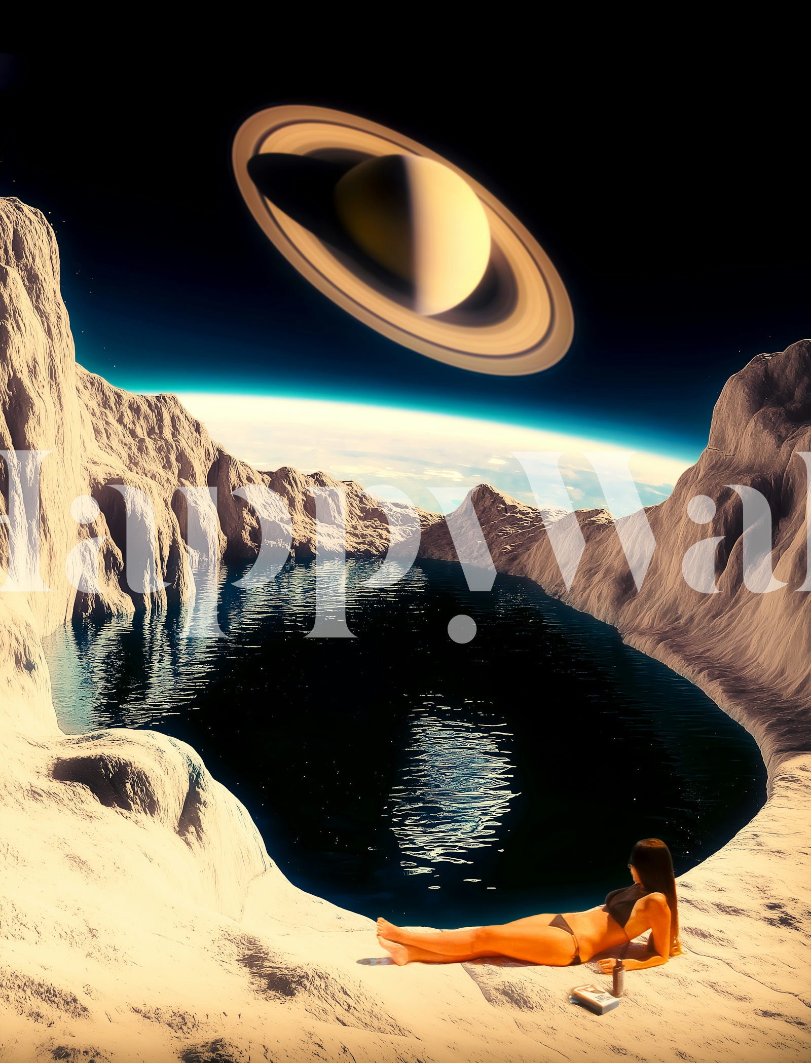 Cosmic Moon Pool Wallpaper