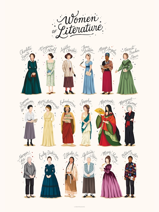 Women of Literature Wallpaper | happywall.com