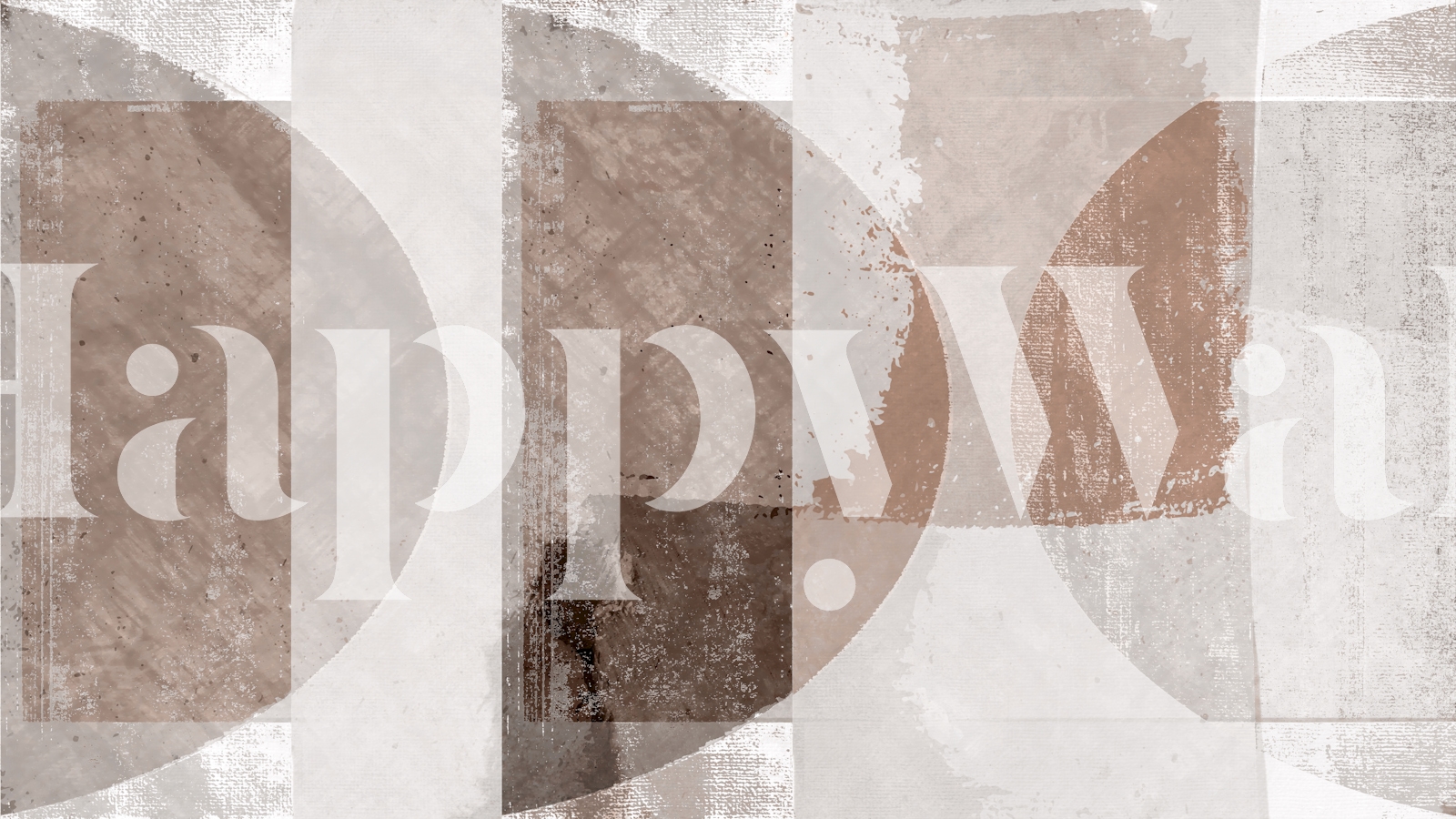 Contemporary Beige Shapes Wallpaper | happywall.com