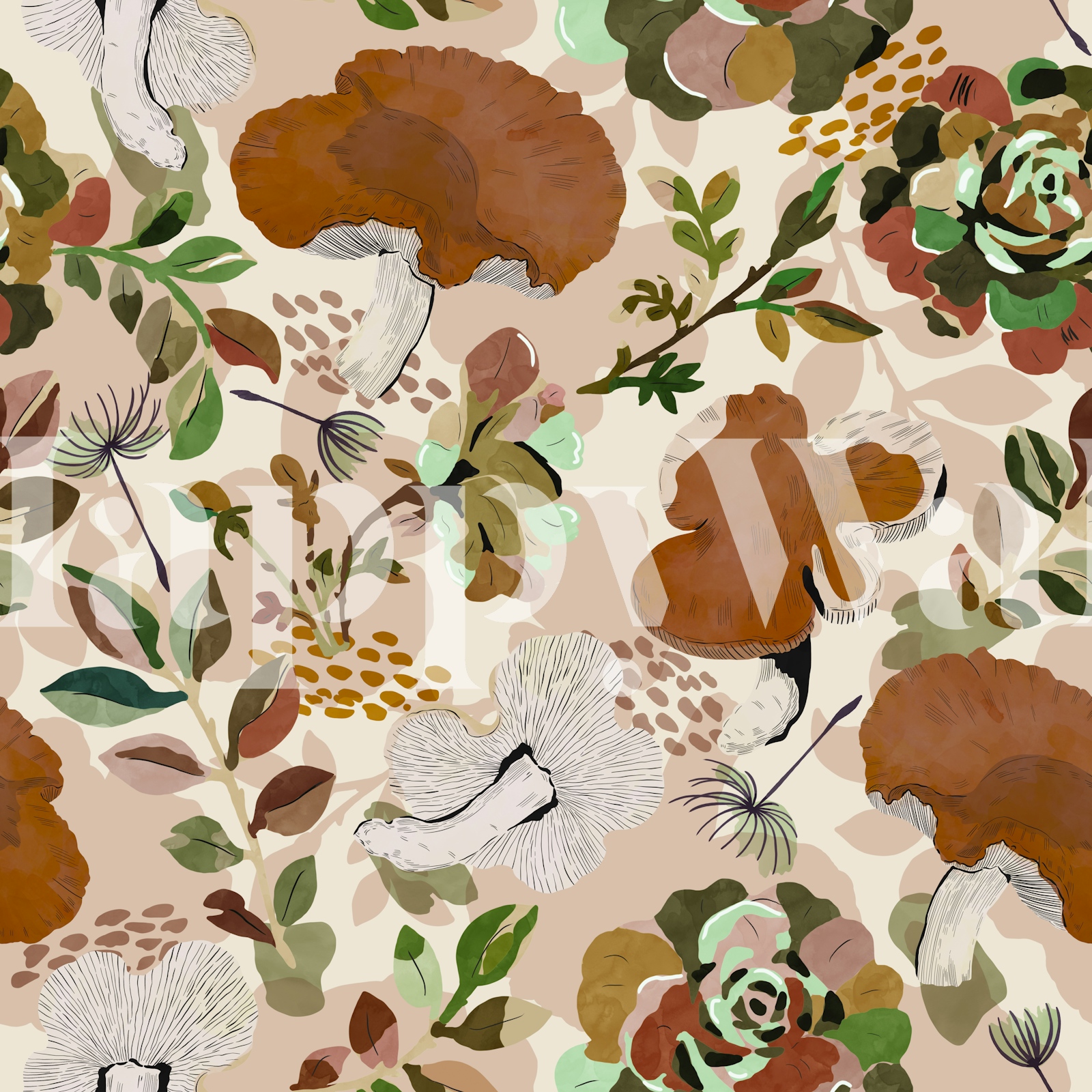 Rustic Foliage Fantasy Wallpaper - happywall.com