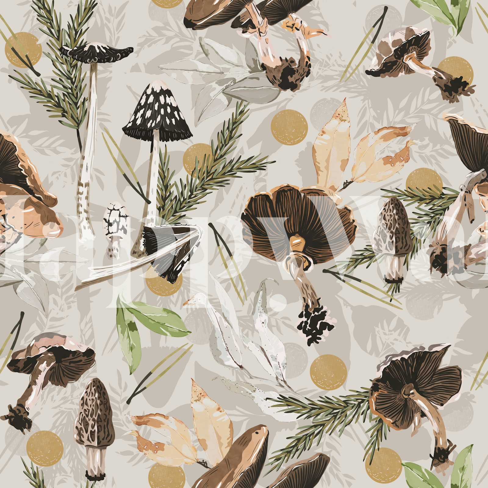 Whimsical Mushroom Grove Wallpaper - Happywall