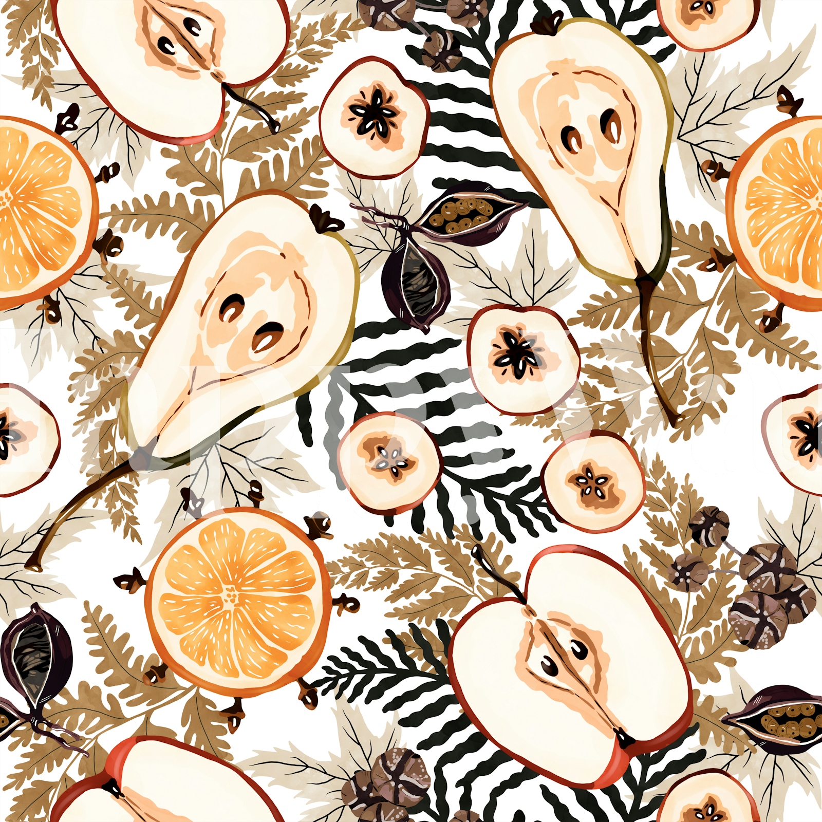 Citrus and Spice Decor - Happywall.com