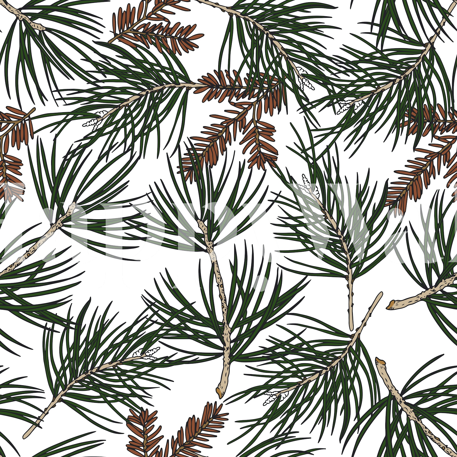 Tranquil Forest Needles - Happywall.com