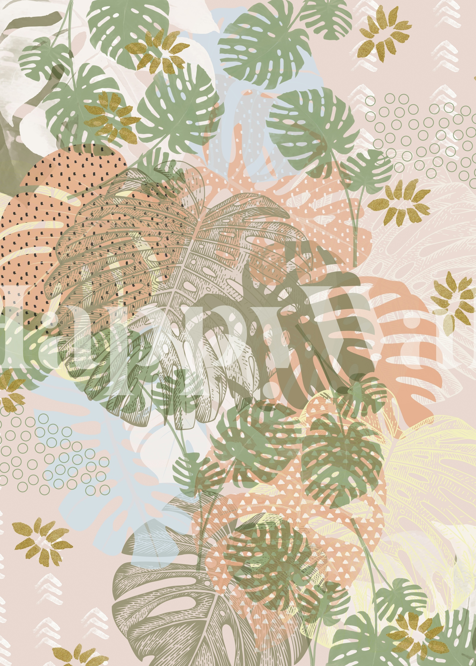 Elegant Flora Fusion Wallpaper - happywall.com