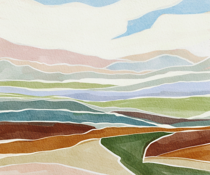 Abstract Rolling Hills Wallpaper - happywall.com