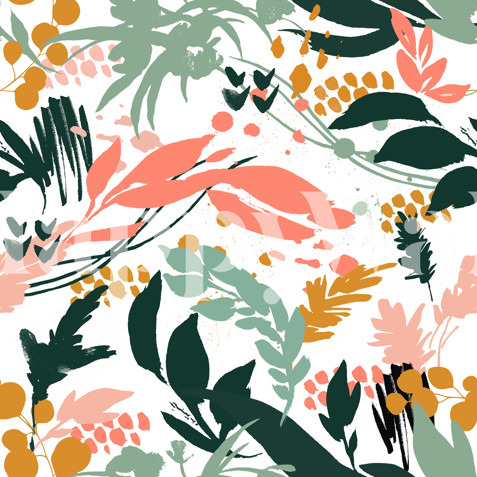 Modern Botanic Vibes Wallpaper - Happywall