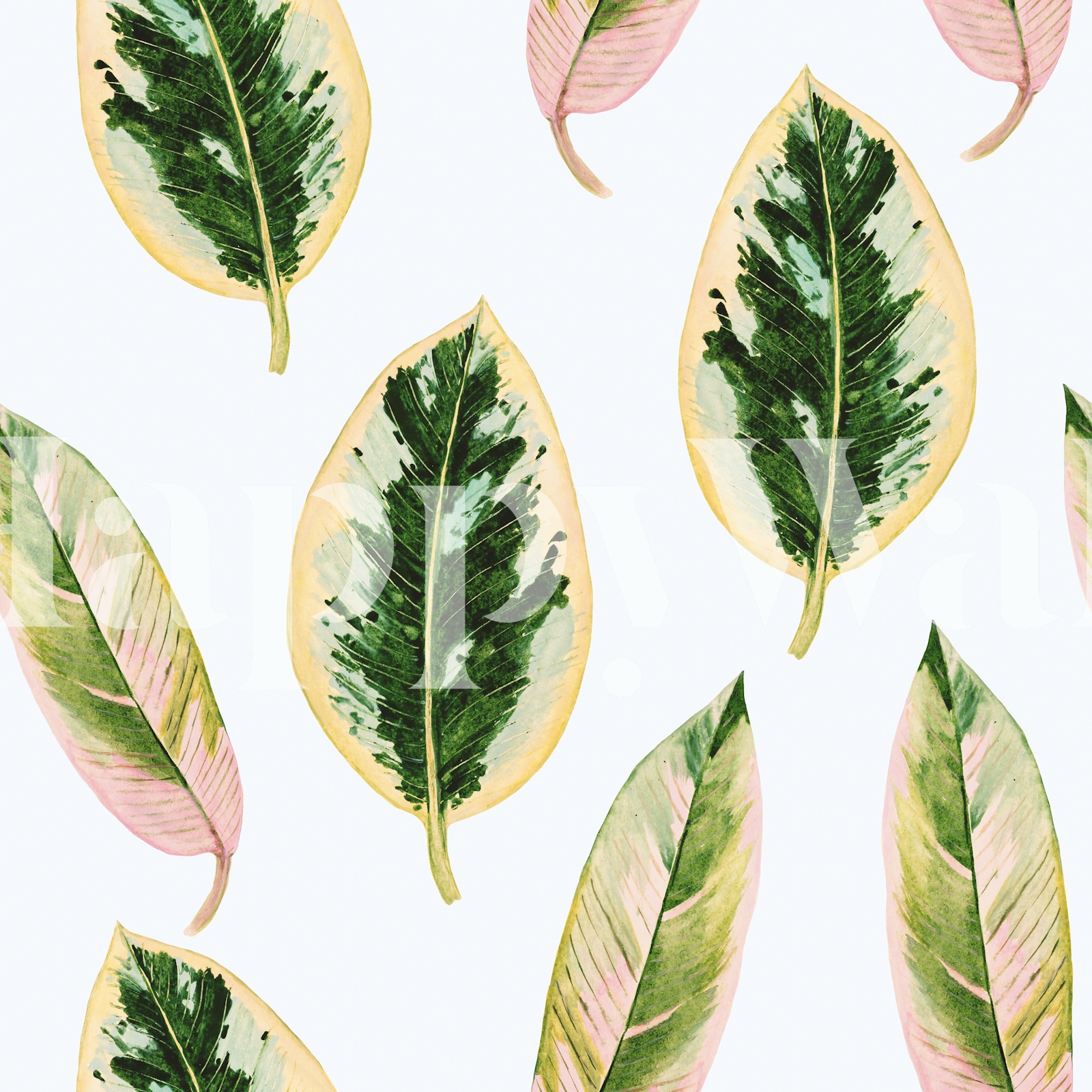 Eco Chic Leaf Decor Wallpaper | happywall.com