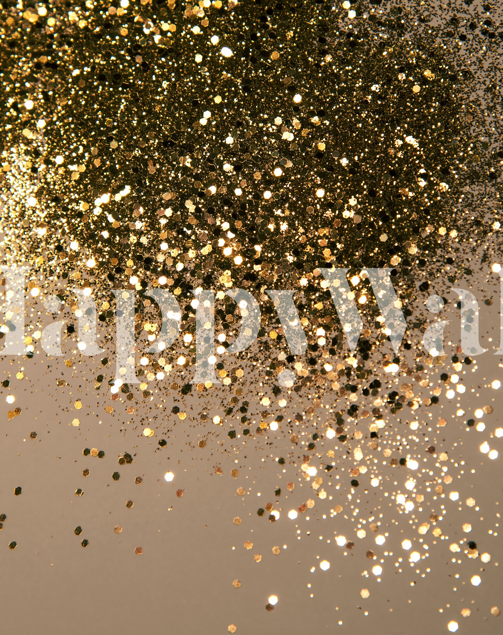 Gold Glitter Wallpaper for Living Room
