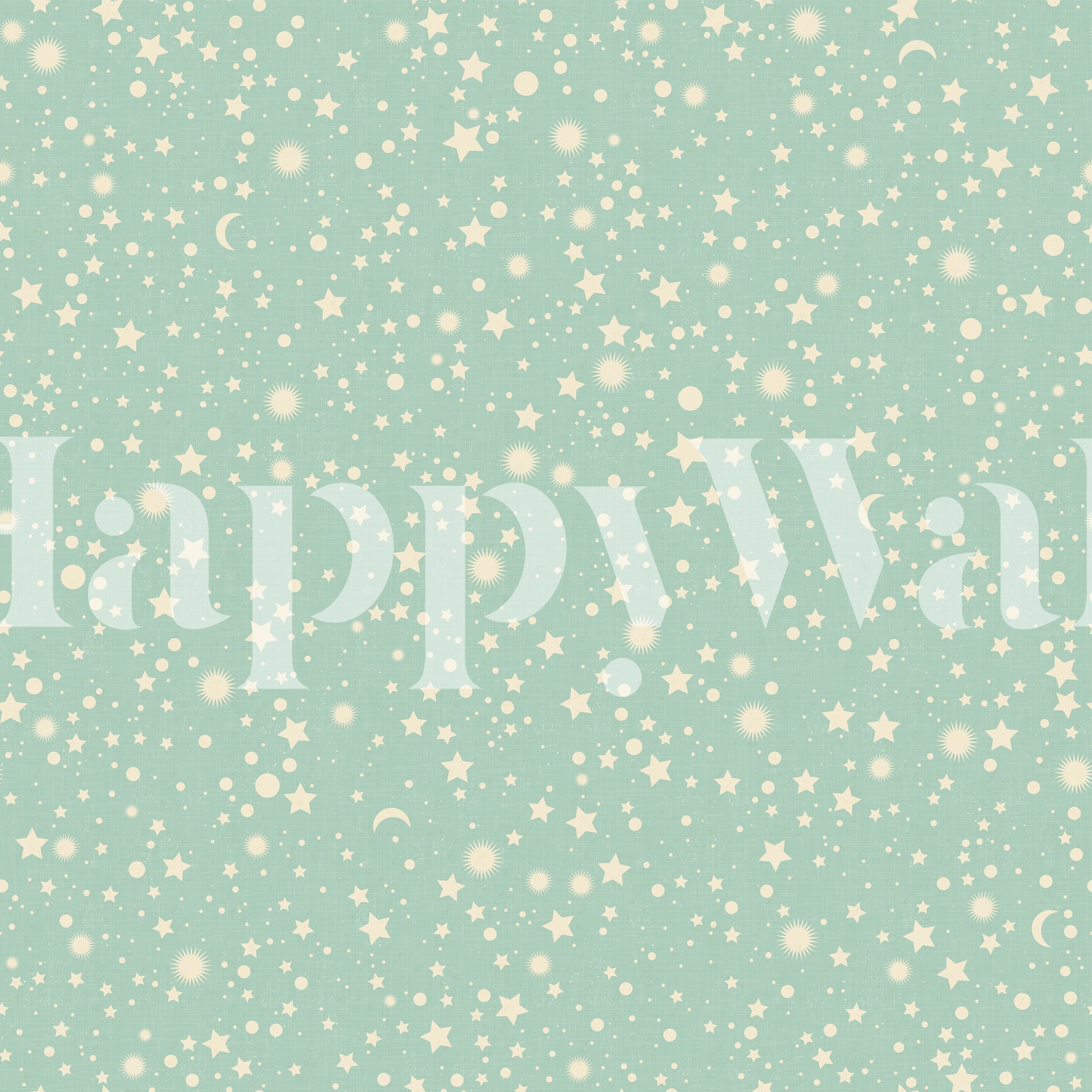 Mint Starry Sky Wallpaper for Kids