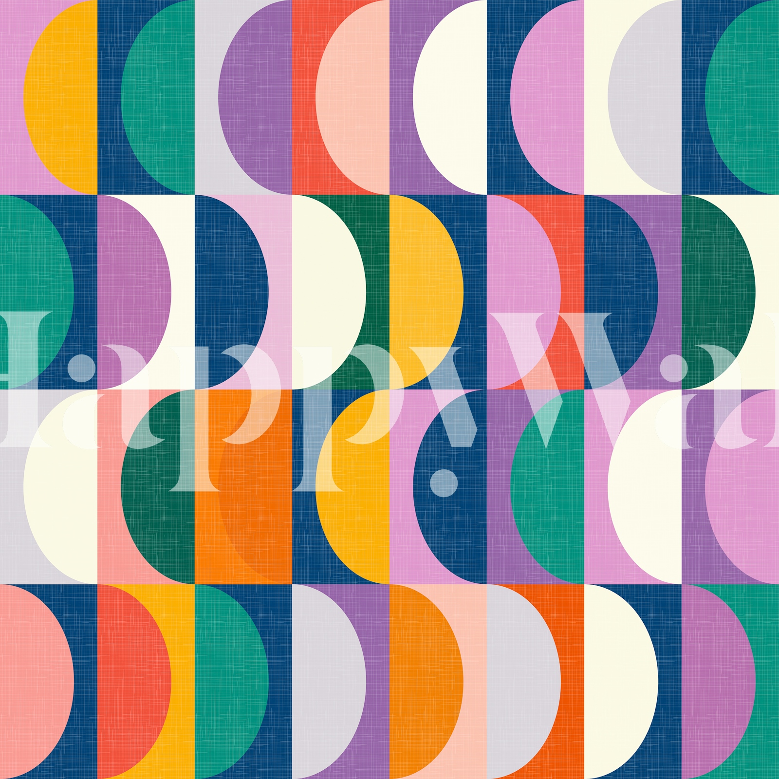 Mid Century Modern Shapes - Happywall