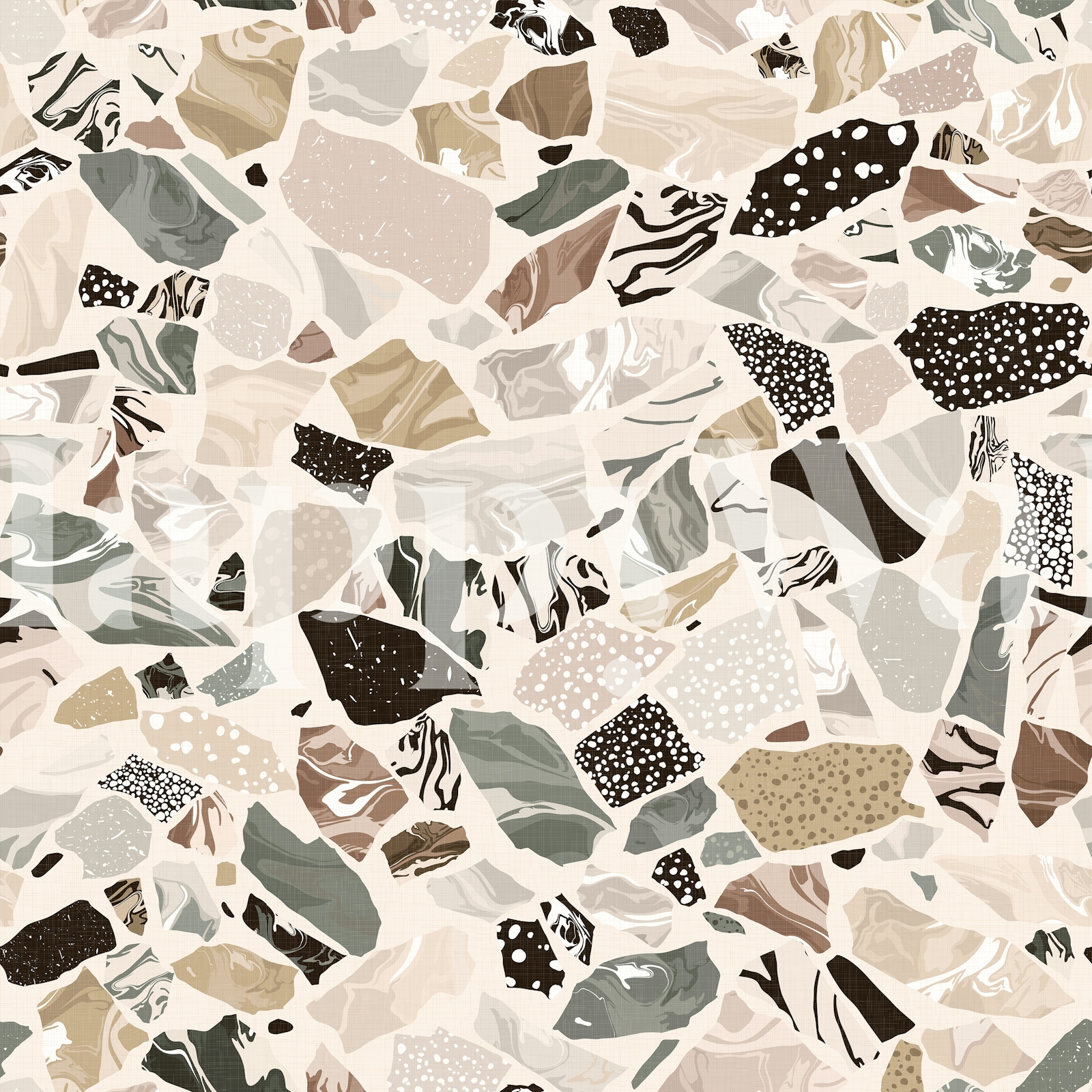 Marble Terrazzo in Neutral Shades | Happywall