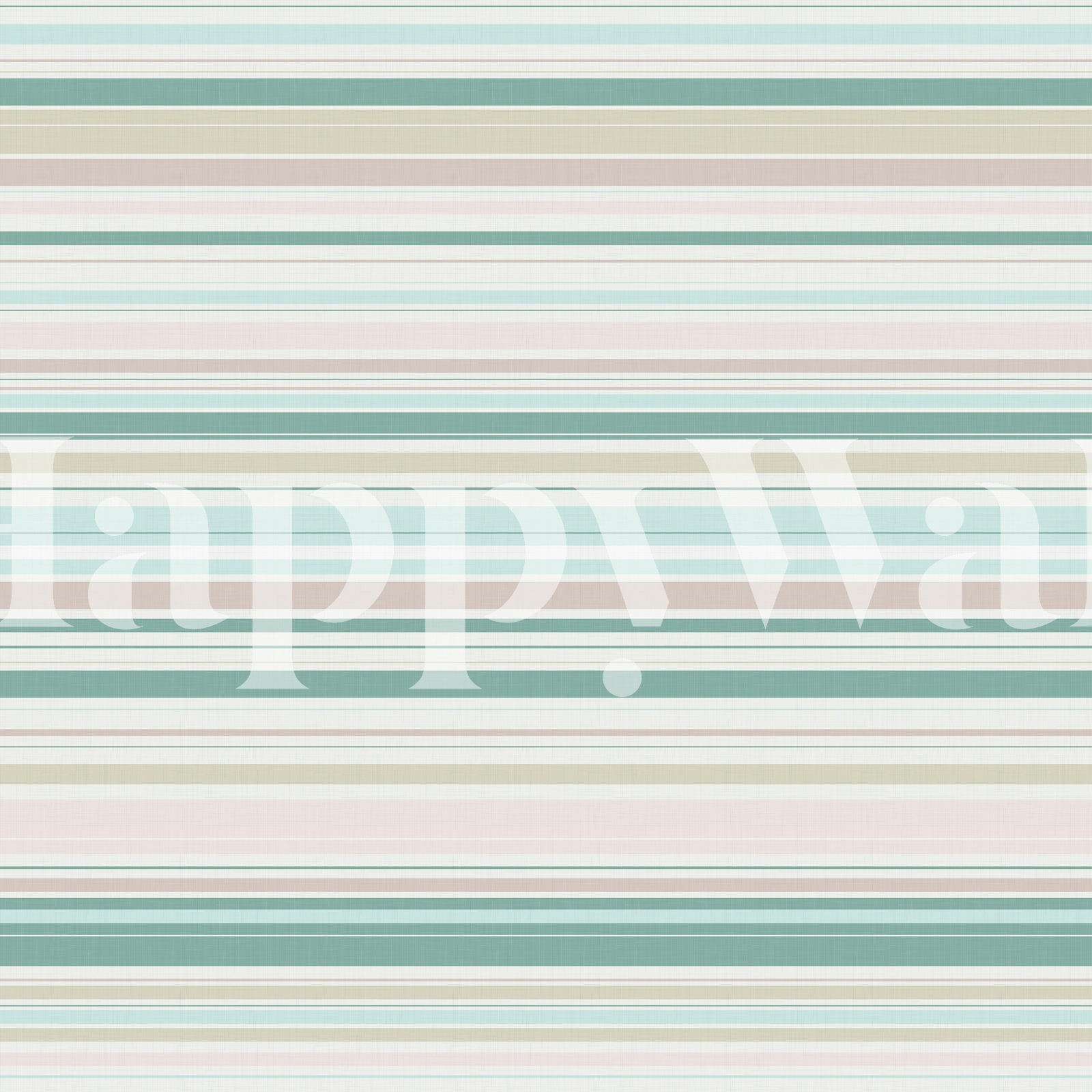 Horizontal Stripes - Pastel Coastal Wallpaper