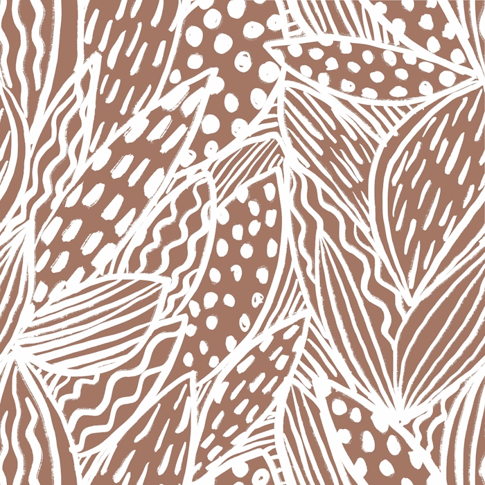 Mocha mousse tropical leaves Wallpaper