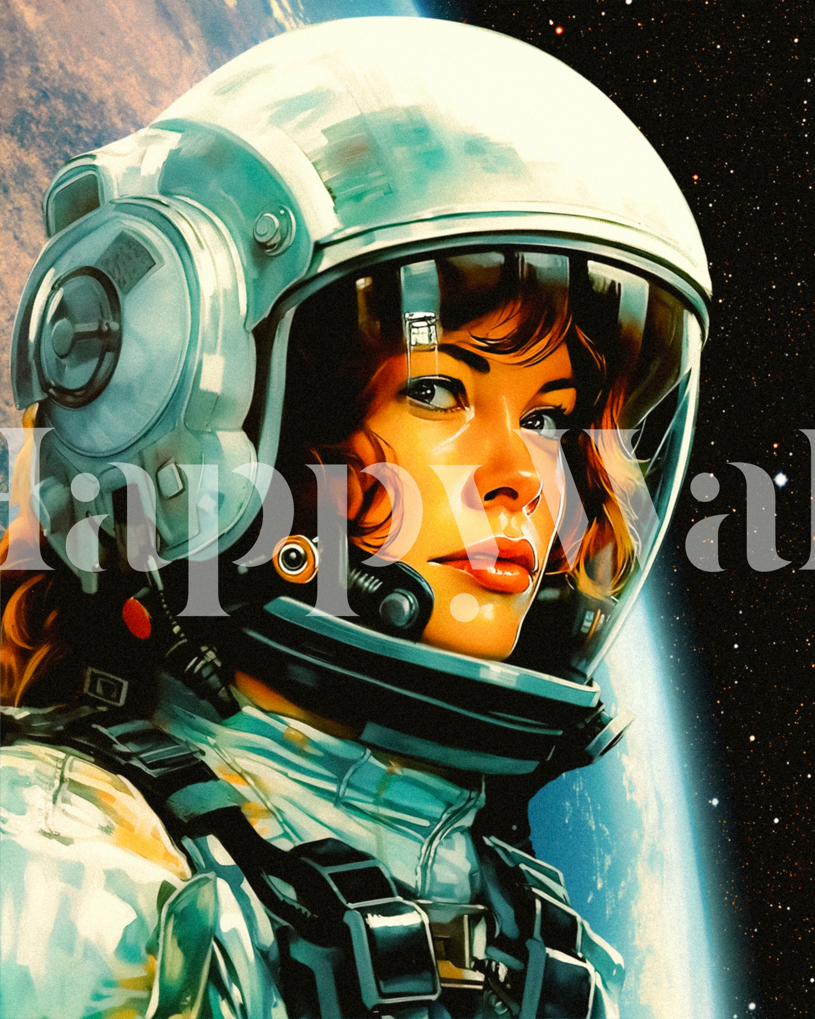 Astronaut Portrait Wallpaper for Home Decor