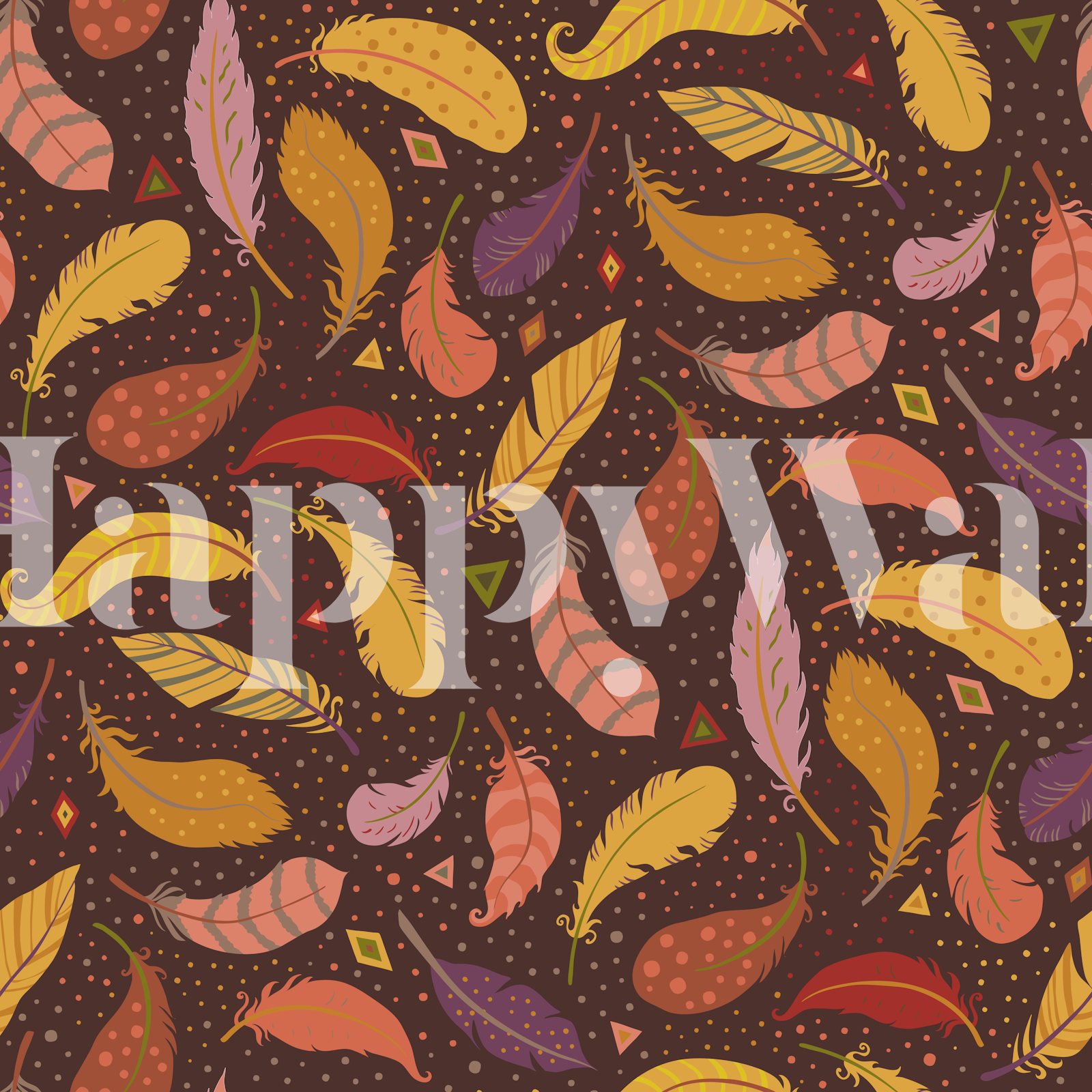 Light as a Feather - autumn browns | happywall.com