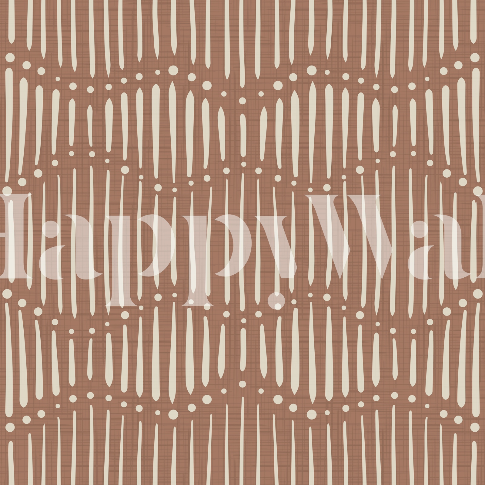 Boho Waves on Mocha Mousse Canvas - Happywall