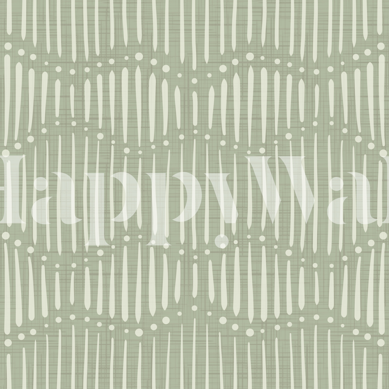 Modern Boho Waves Sage Green Wallpaper