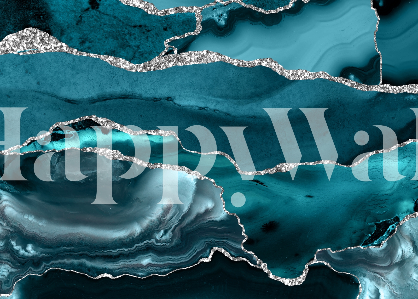 Blue Turquoise Marble Wallpaper for Home Decor