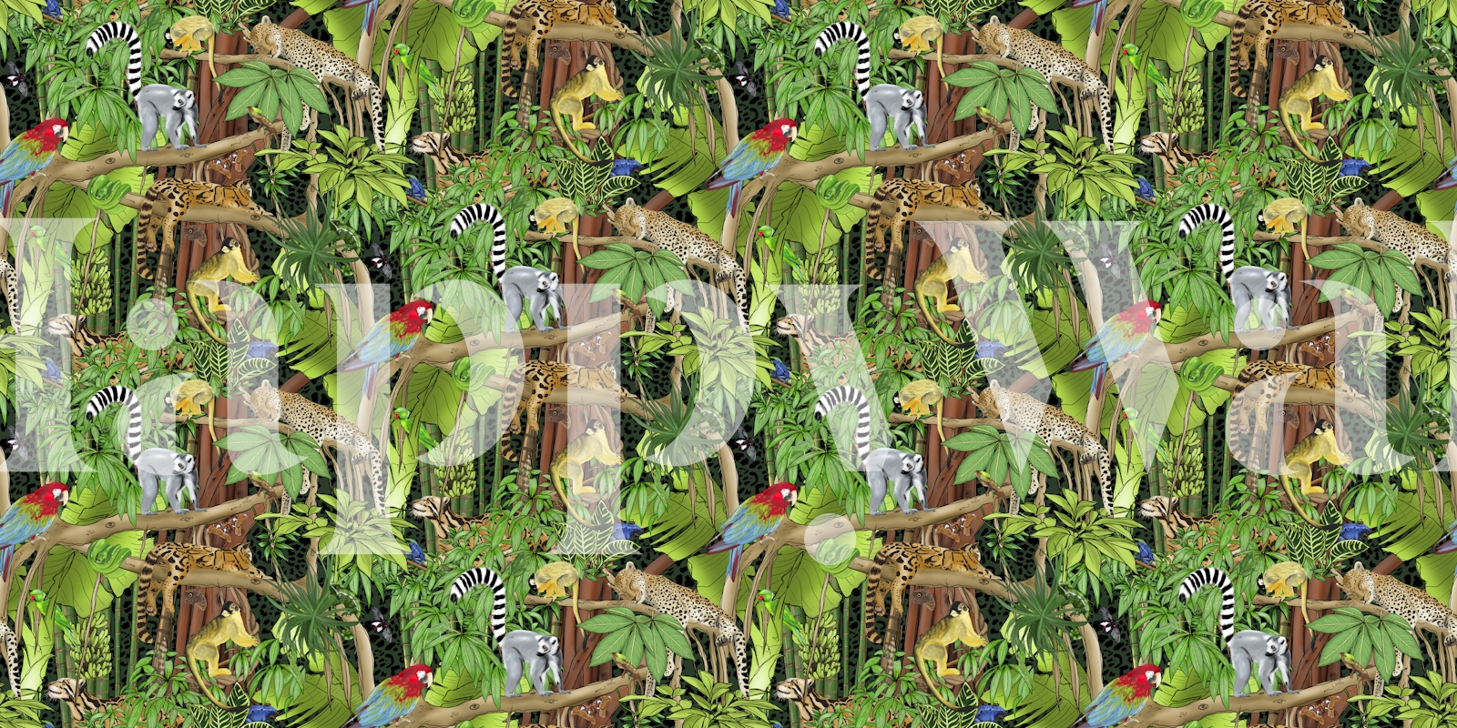 Tropical Jungle Animal Wallpaper