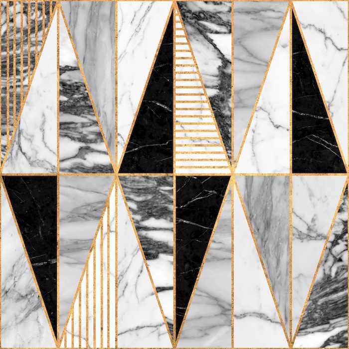 Stylish Marble Triangles Wallpaper | Happywall