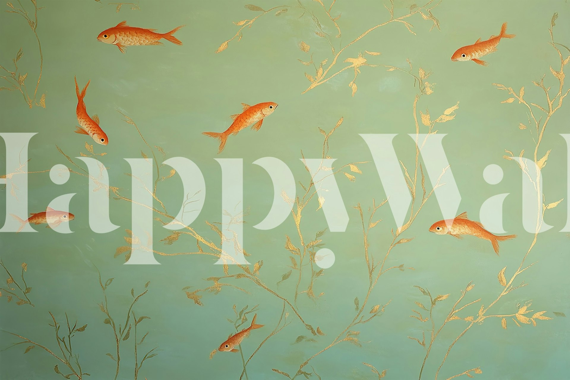 Little Orange Fish Wallpaper - happywall.com