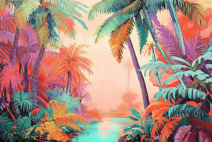 Tropical Pop Wallpaper - happywall.com