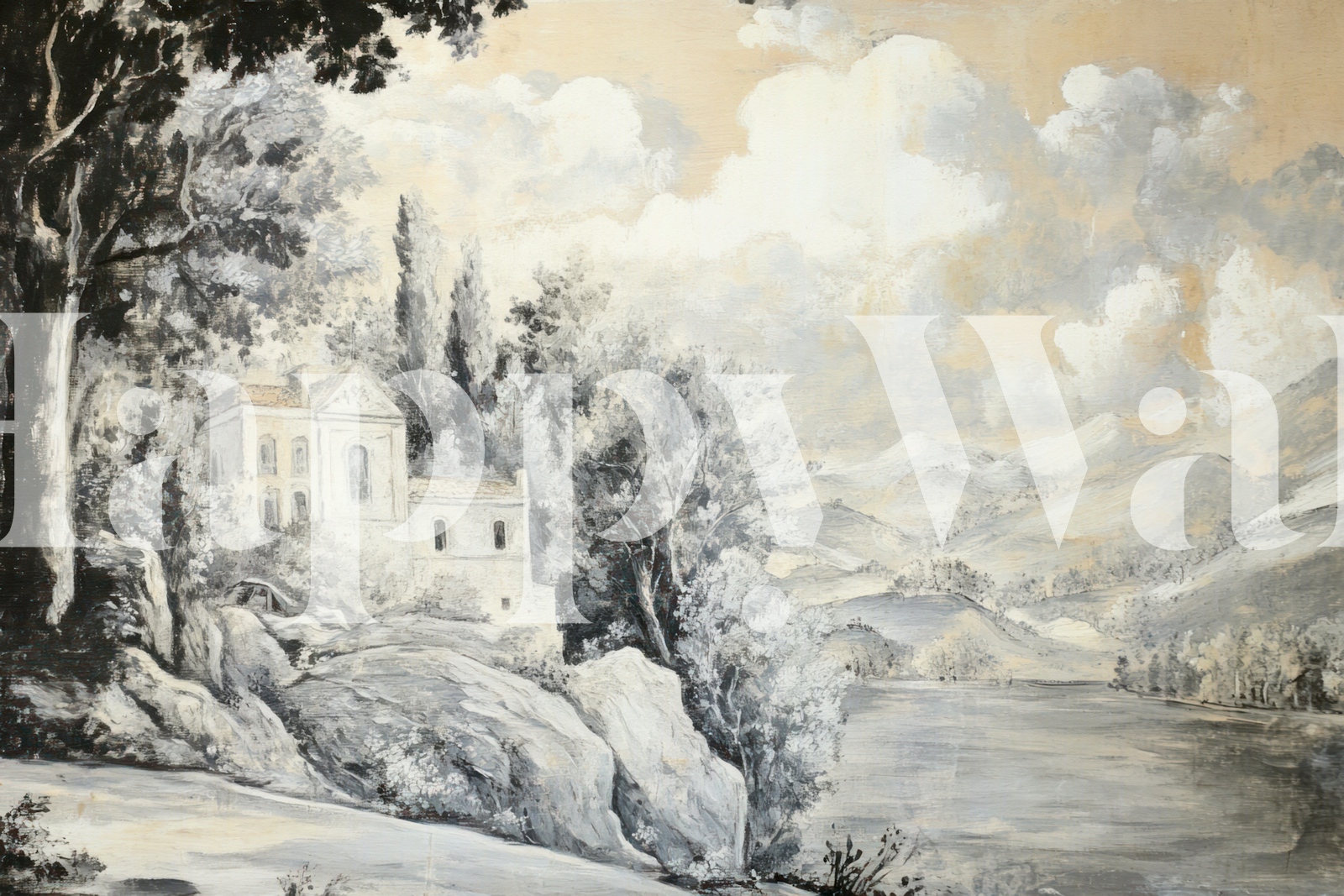 Historic Lakeview Scene Wallpaper