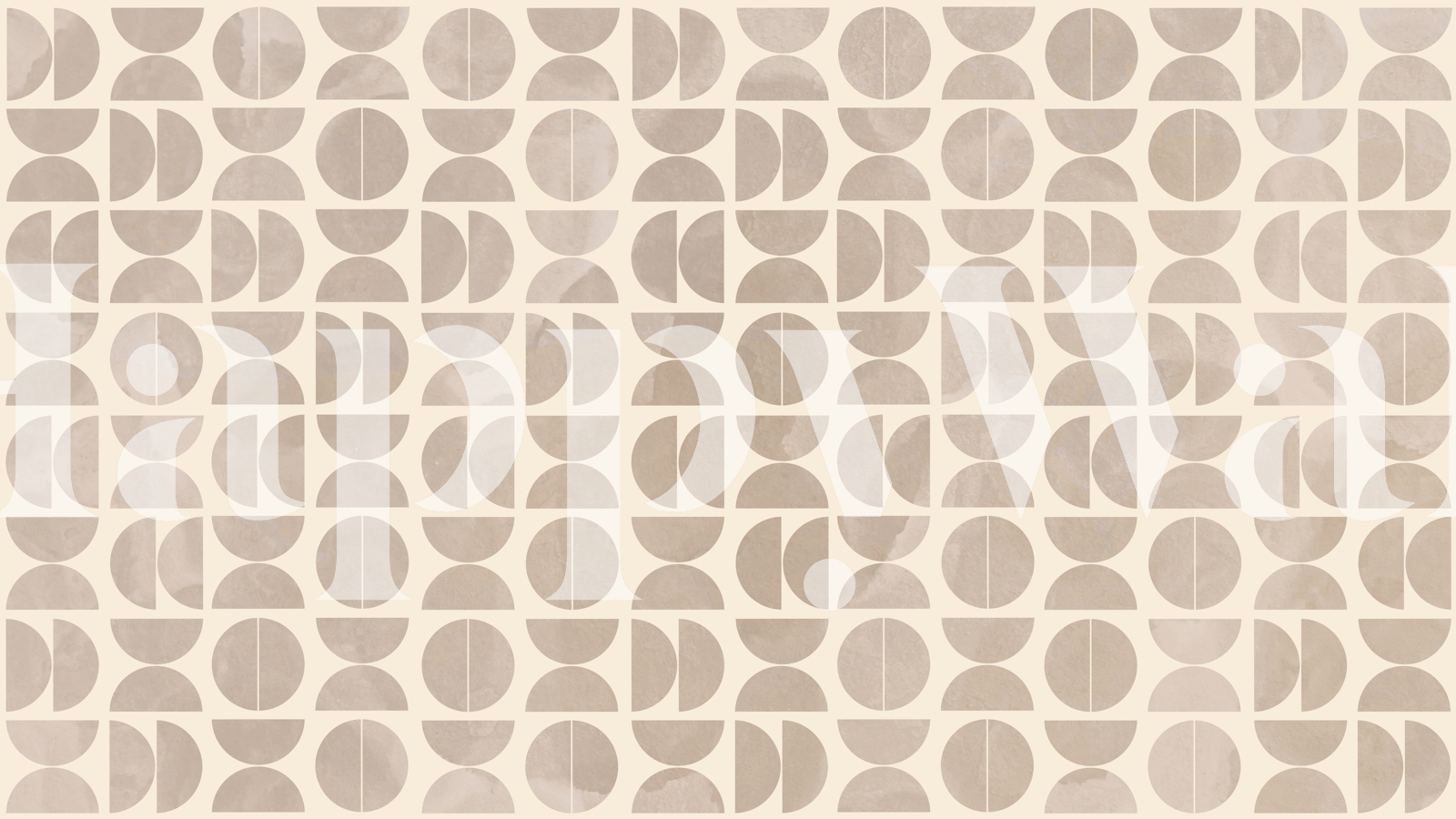 Beige Geometric Mid Century Modern Wallpaper