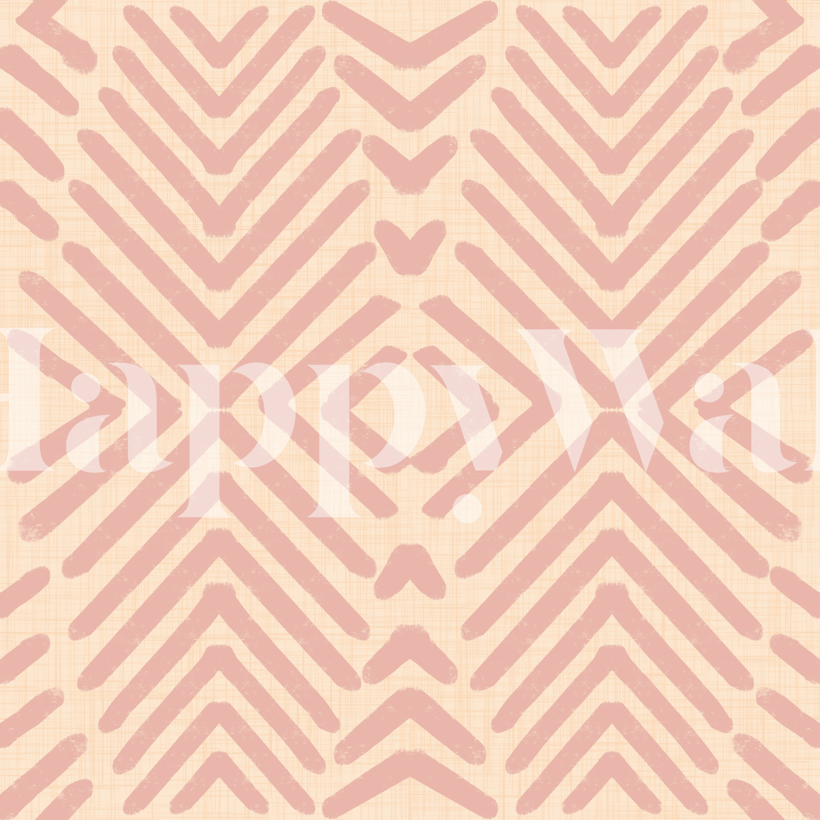 Retro Tribal Arrows Mid Century Geo Pink - Happywall