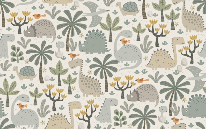 Dinos Jungle Wallpaper - Happywall