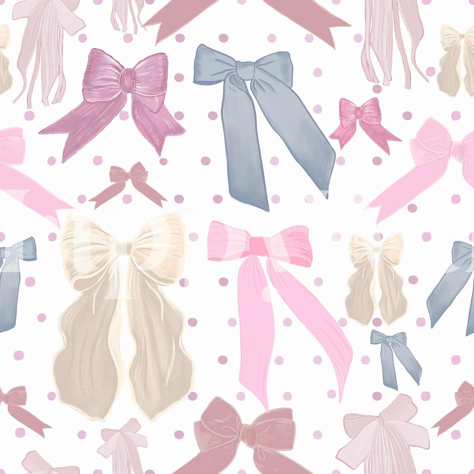 Cute Bow Ties Pattern - Happywall