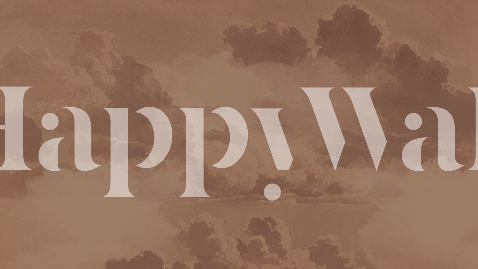 Warm Renaissance Clouds Mocha Mousse - Wallpaper