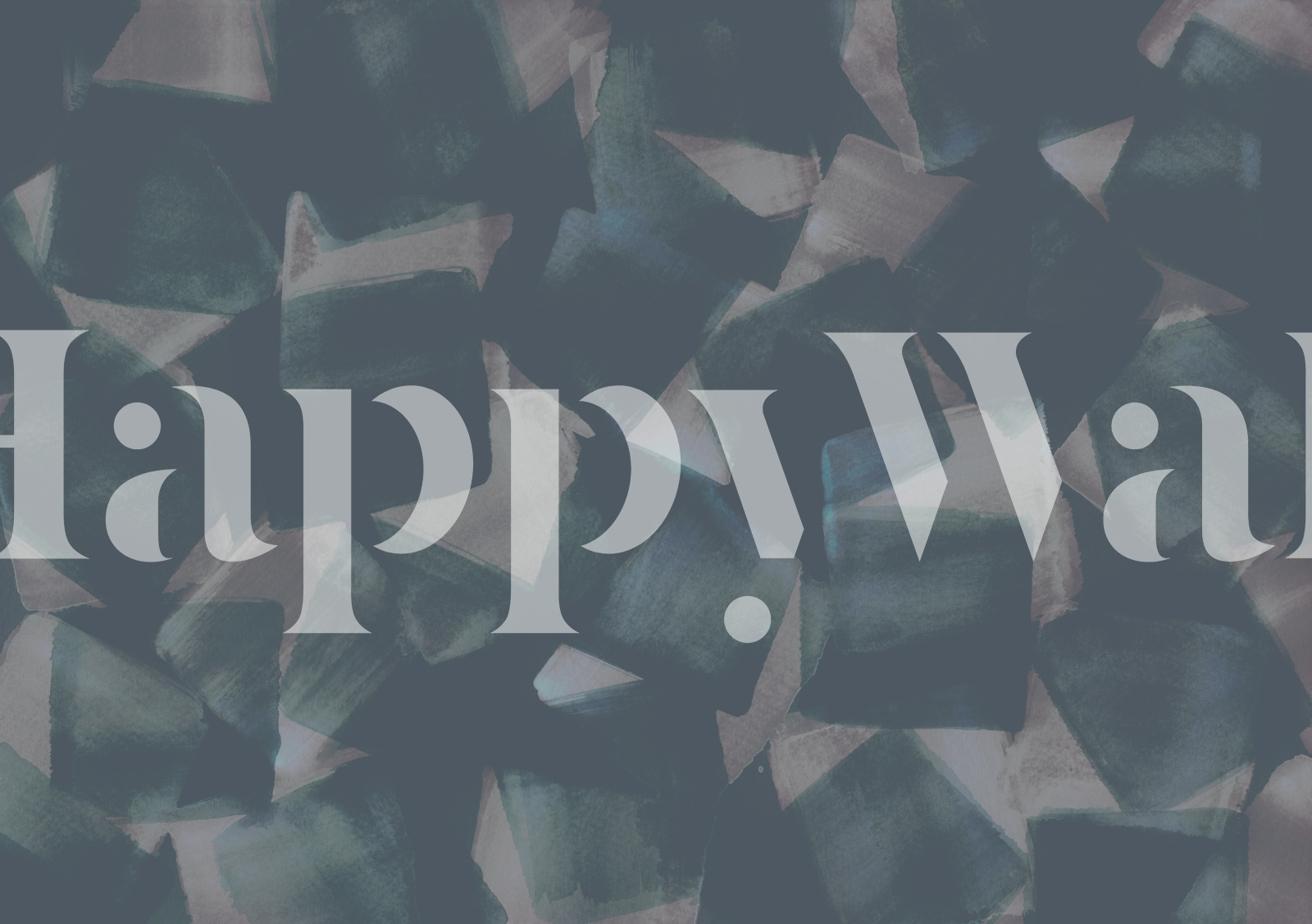 Moody Blue Abstract Geometric Wallpaper