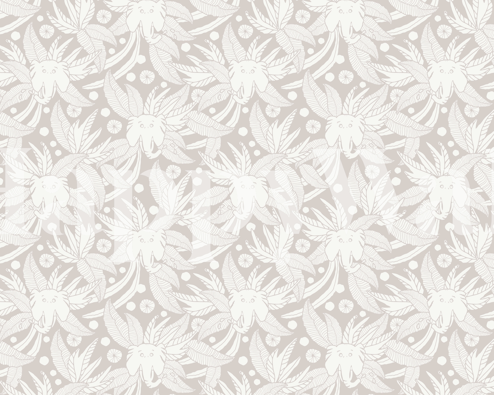 Elephant Greige Wallpaper - Buy Online | Happywall.com