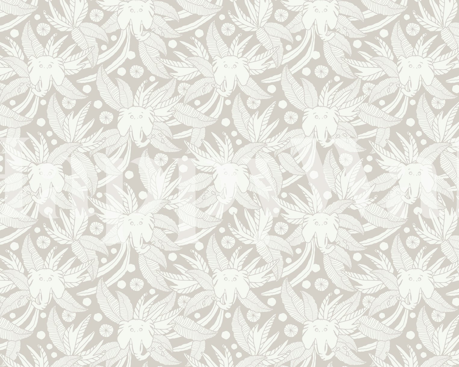 Elephant Greige Wallpaper - Buy Online | Happywall.com