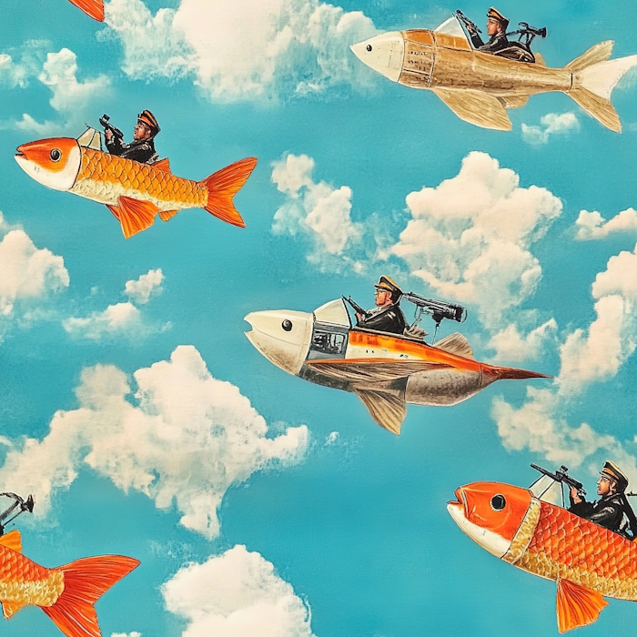 Fish Planes Wallpaper - happywall.com