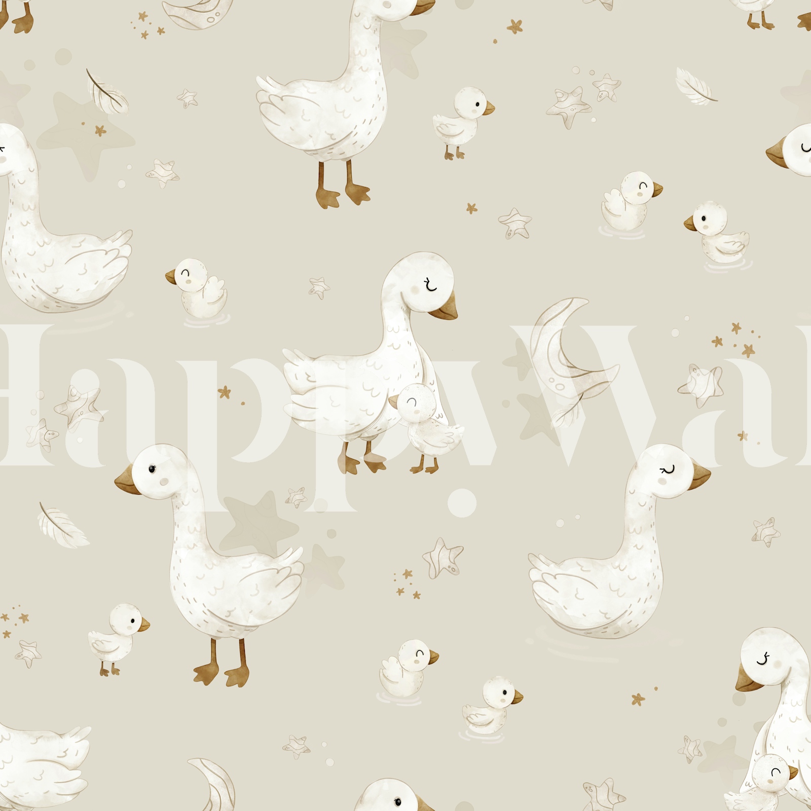 Little Geese Wallpaper - Happywall