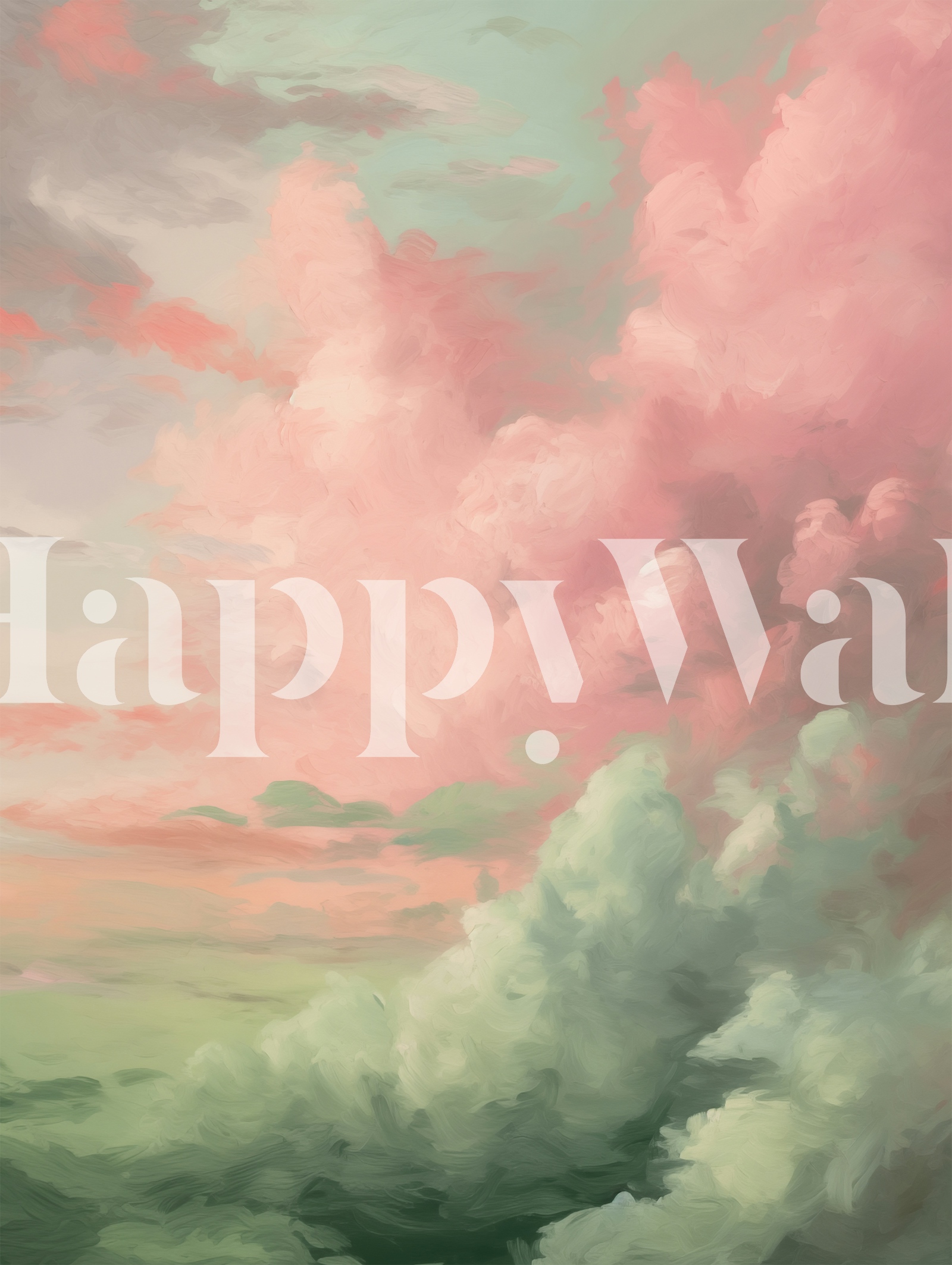 Blush Sky Dreamscape Wallpaper | happywall.com
