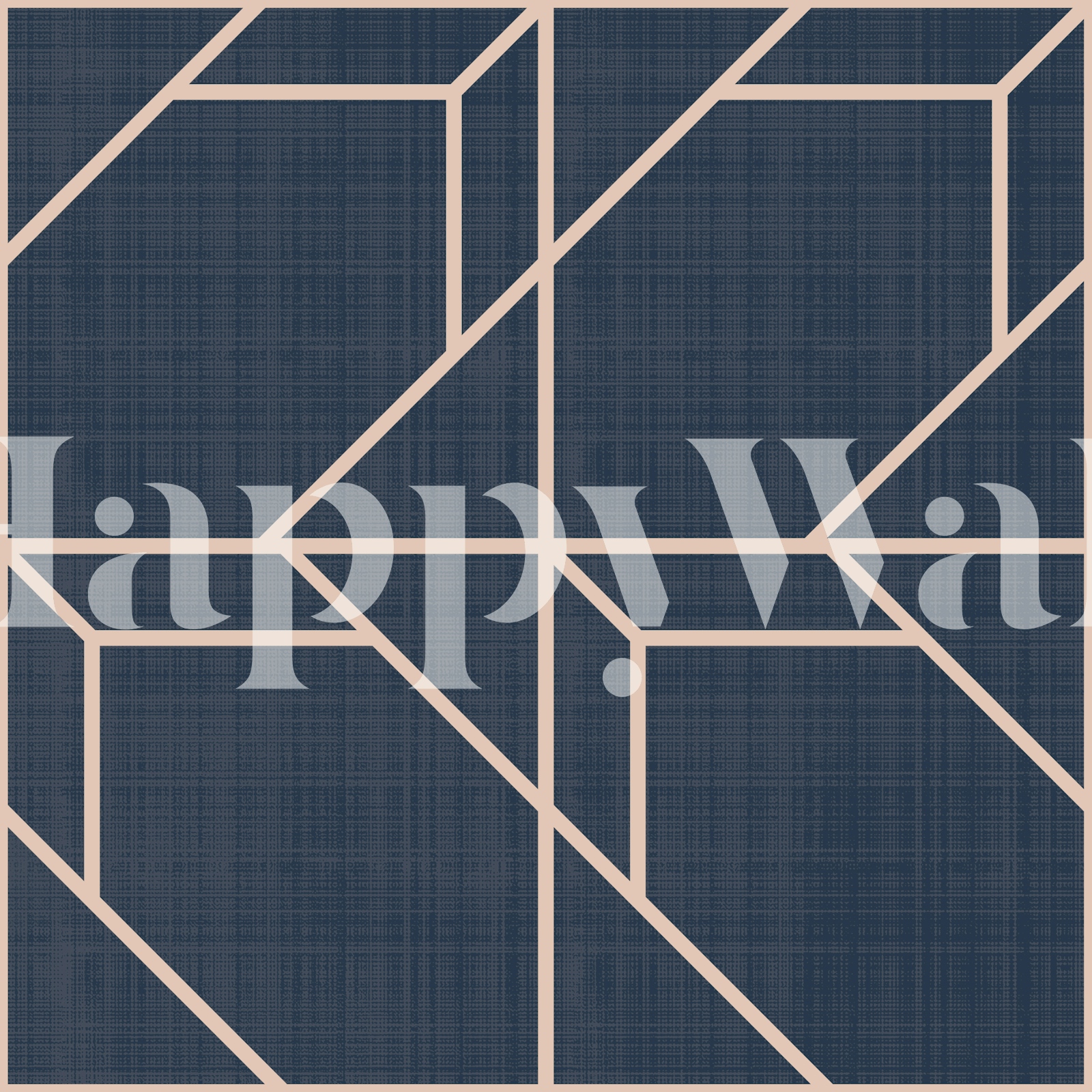 Minimal Balanced Grid - Navy Wallpaper