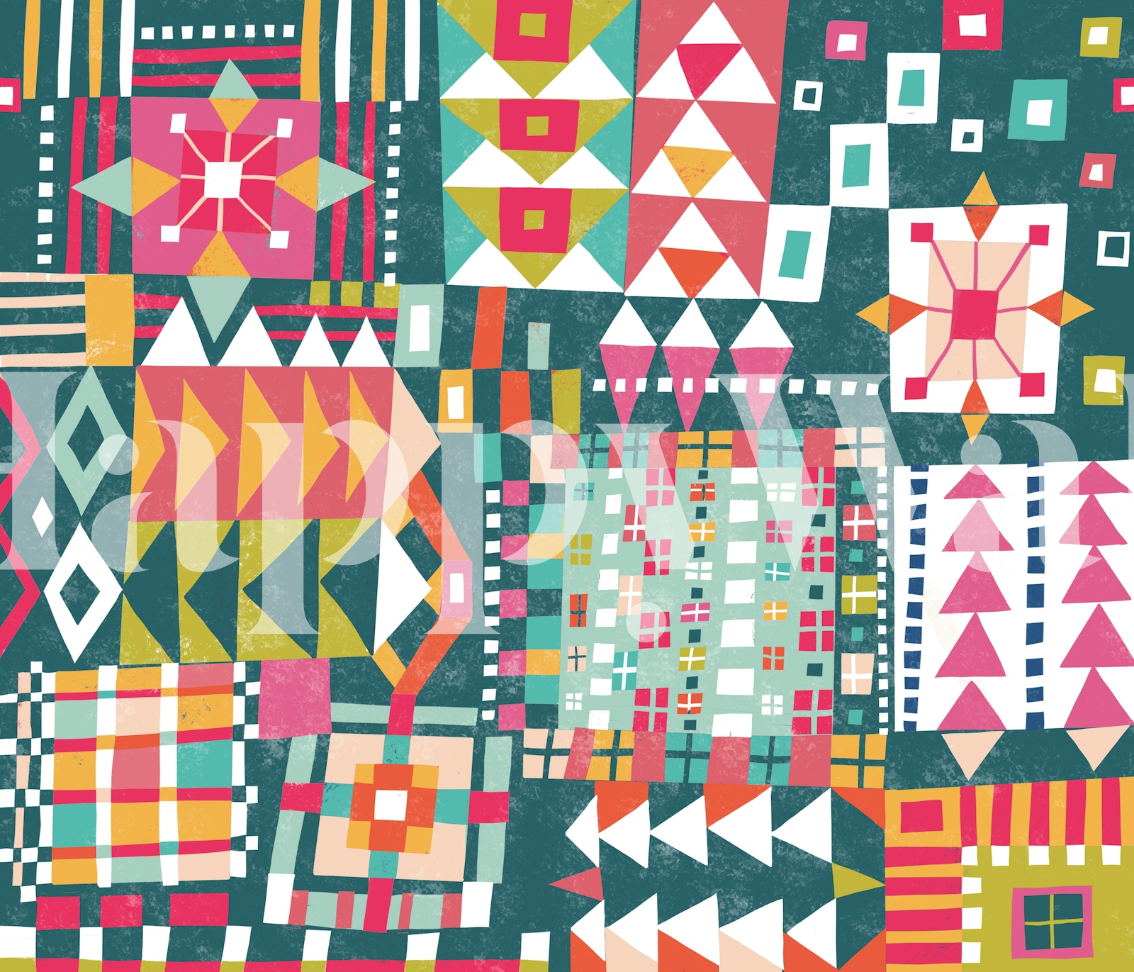 Fantastic Patchwork Quilt Wallpaper - Happywall.com