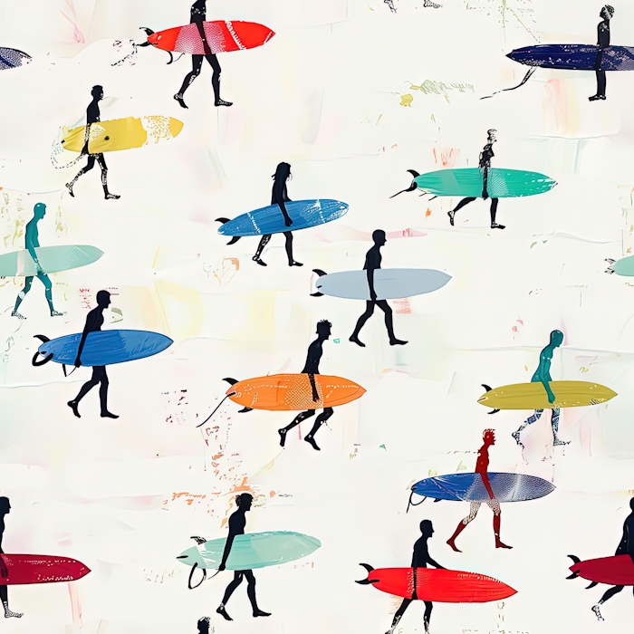 Surfers Walk Wallpaper | happywall.com