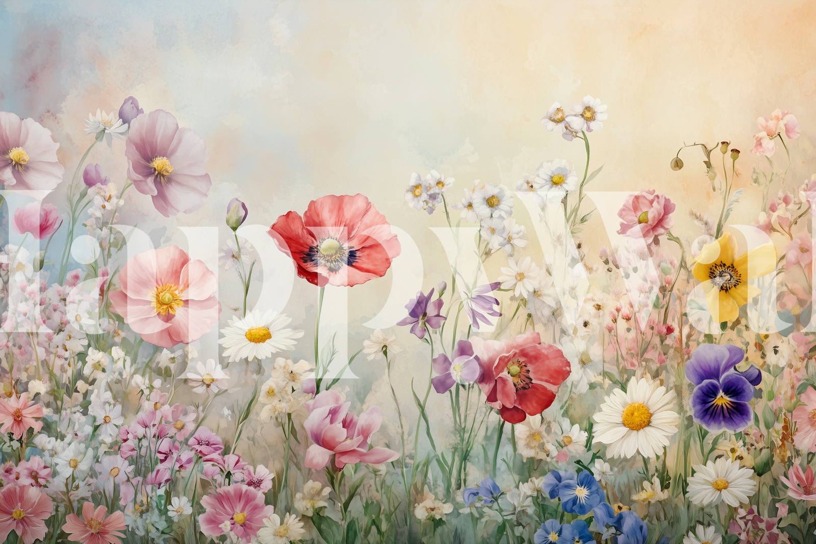 Watercolor Flower Symphony - Happywall
