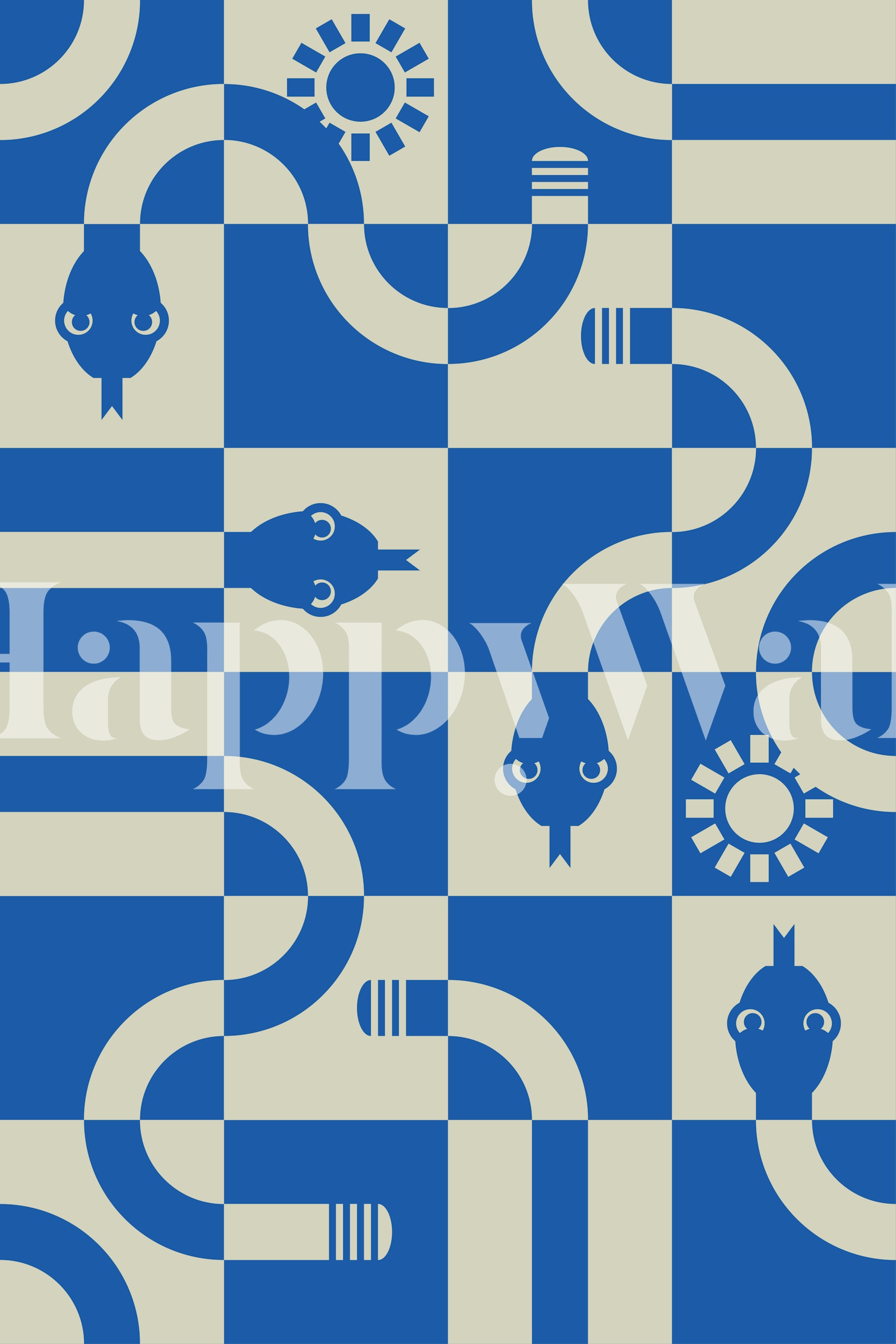 Year of the Snake Mod Geometric Wallpaper