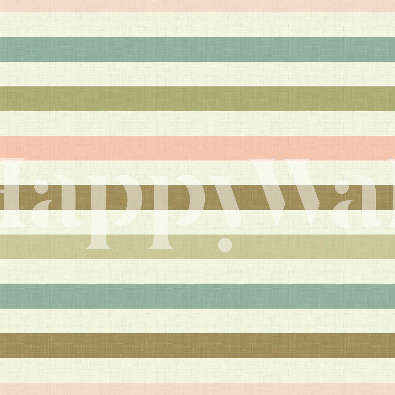 Pastel Horizontal Striped Wallpaper